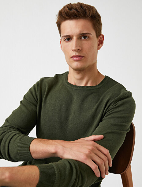 Koton Erkek Basic Kazak Pamuklu