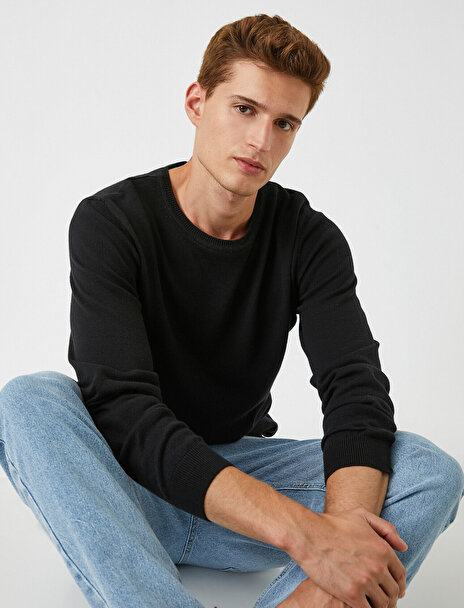 Koton Erkek Basic Kazak Pamuklu