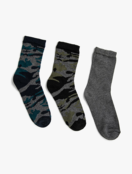 Koton Erkek Çocuk Kamuflaj Desenli Erkek Çocuk Çorap Seti