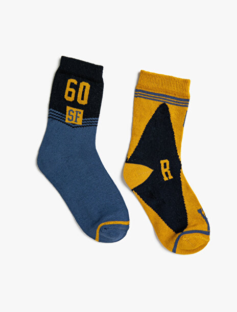 Koton Erkek Çocuk Yazılı Baskılı Erkek Çocuk Çorap Seti