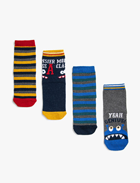 Koton Erkek Çocuk Erkek Çocuk Soket 4'lü Çorap Seti Pamuklu