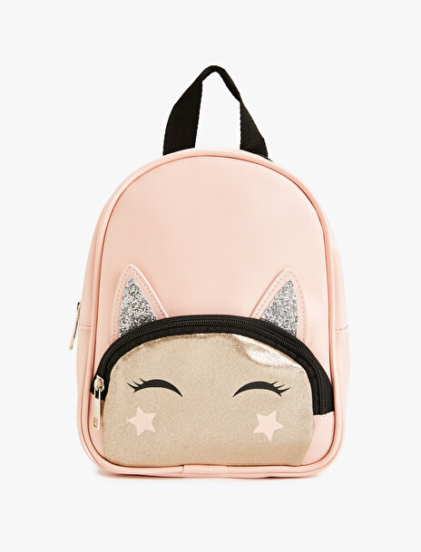 Koton Kız Çocuk Kız Çocuk Baskılı Simli Sırt Çantası