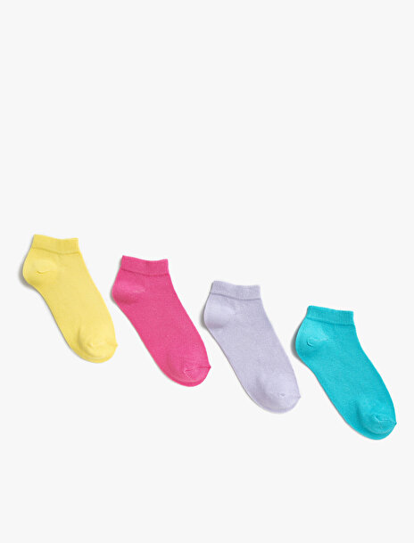 Koton Kız Çocuk Kısa Çorap Seti 4'lü Pamuklu