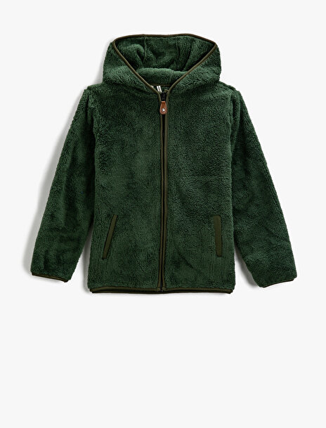 Koton Erkek Çocuk Polar Fermuarlı Kapşonlu Sweatshirt
