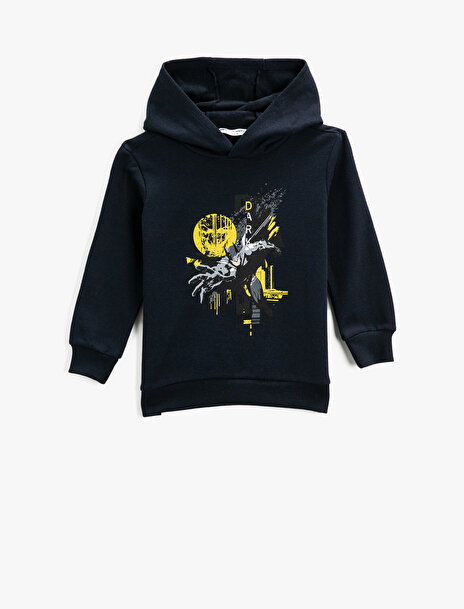 Koton Erkek Çocuk Batman Lisanslı Baskılı Kapşonlu Sweatshirt Pamuklu Koton Erkek Çocuk Batman Lisanslı Baskılı Kapşonlu Sweatshirt Pamuklu