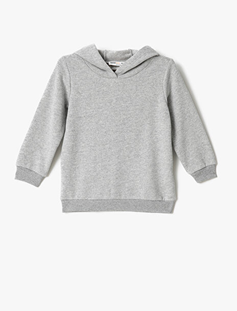 Koton Erkek Çocuk Basic Kapüşonlu Sweatshirt Uzun Kollu Koton Erkek Çocuk Basic Kapüşonlu Sweatshirt Uzun Kollu