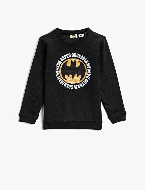 Koton Erkek Çocuk Batman Sweatshirt Lisanslı Baskılı
