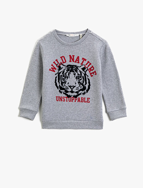 Koton Erkek Çocuk Kaplan Baskılı Sweatshirt