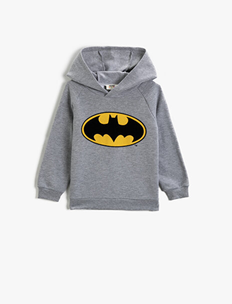 Koton Erkek Çocuk Batman Baskılı Sweatshirt Kapüşonlu