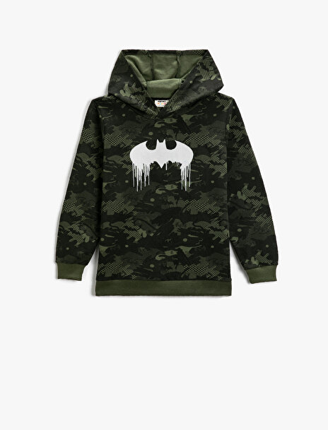 Koton Erkek Çocuk Batman Baskılı Kapüşonlu Sweatshirt Lisanslı Pamuklu Koton Erkek Çocuk Batman Baskılı Kapüşonlu Sweatshirt Lisanslı Pamuklu