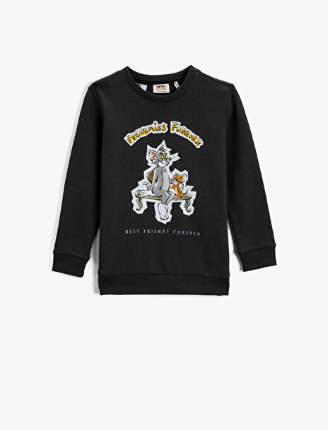 Koton Erkek Çocuk Tom ve Jerry Lisanslı Baskılı Sweatshirt Pamuklu