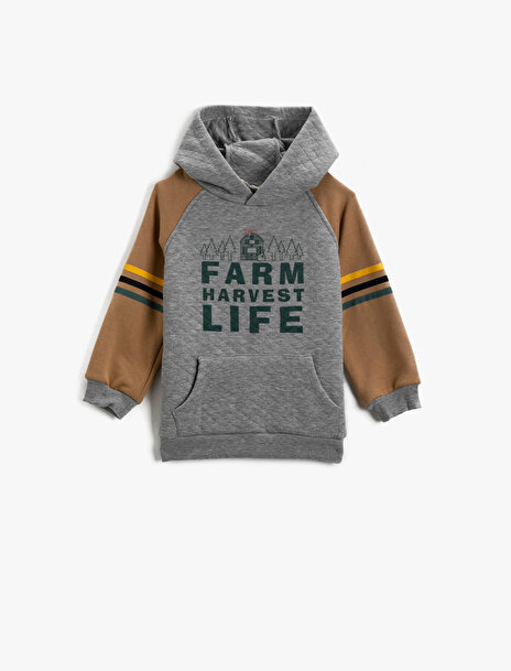 Koton Erkek Çocuk Kapitone Baskılı Kapşonlu Sweatshirt Pamuklu Koton Erkek Çocuk Kapitone Baskılı Kapşonlu Sweatshirt Pamuklu