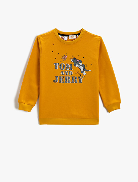 Koton Erkek Çocuk Tom and Jerry Lisanslı Baskılı Sweatshirt Uzun Kollu