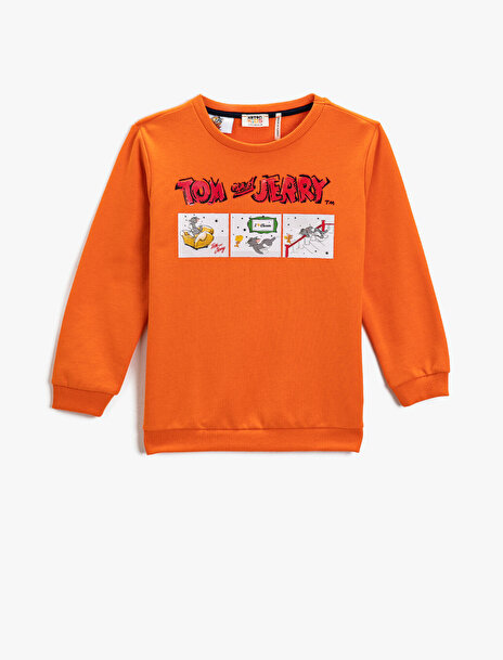 Koton Erkek Çocuk Tom&Jerry Baskılı Sweatshirt Bisiklet Yaka Lisanslı