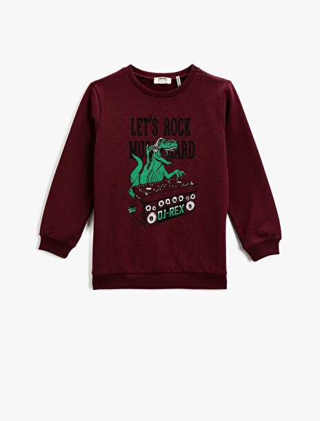 Koton Erkek Çocuk Dinazor Baskılı Sweatshirt Pamuklu Bisiklet Yaka Koton Erkek Çocuk Dinazor Baskılı Sweatshirt Pamuklu Bisiklet Yaka