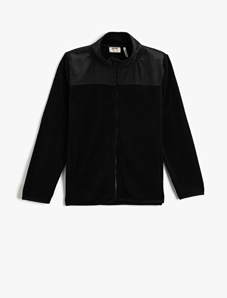 Koton Erkek Çocuk Polar Fermuarlı Sweatshirt Dik Yaka