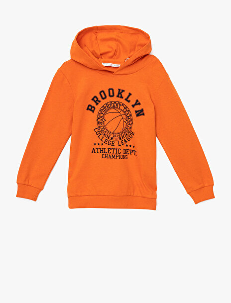 Koton Erkek Çocuk Brooklyn Baskılı Kapüşonlu Sweatshirt