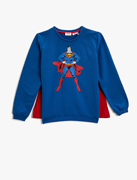 Koton Erkek Çocuk Pelerinli Spiderman Baskılı Lisanslı Sweatshirt