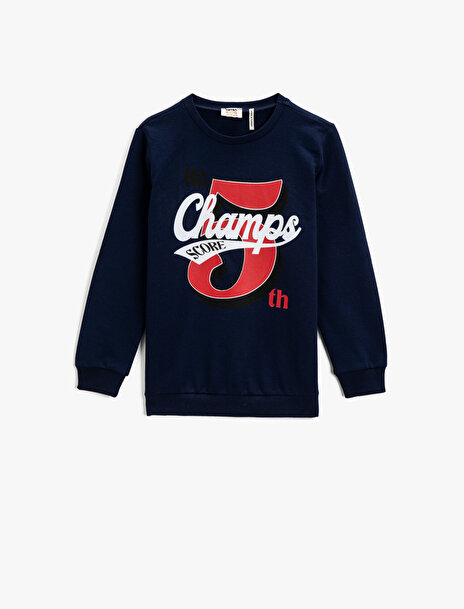 Koton Erkek Çocuk Kolej Baskılı Sweatshirt Pamuklu Koton Erkek Çocuk Kolej Baskılı Sweatshirt Pamuklu