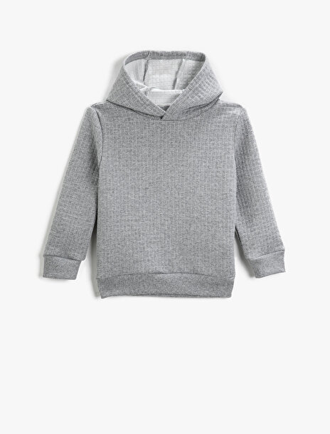 Koton Erkek Çocuk Basic Kapüşonlu Sweatshirt Uzun Kollu Koton Erkek Çocuk Basic Kapüşonlu Sweatshirt Uzun Kollu