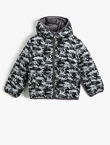 Koton Erkek Çocuk Kapüşonlu Fermuarlı Anorak Şişme Mont