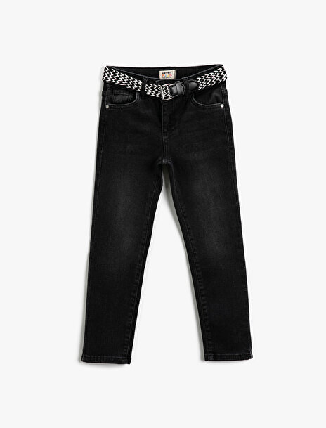 Koton Erkek Çocuk Kemer Detaylı Slim Fit Kot Pantolon Koton Erkek Çocuk Kemer Detaylı Slim Fit Kot Pantolon
