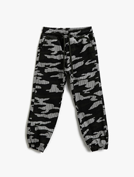 Koton Erkek Çocuk Beli Lastikli Military Desenli Jogger Pantolon Erkek Çocuk
