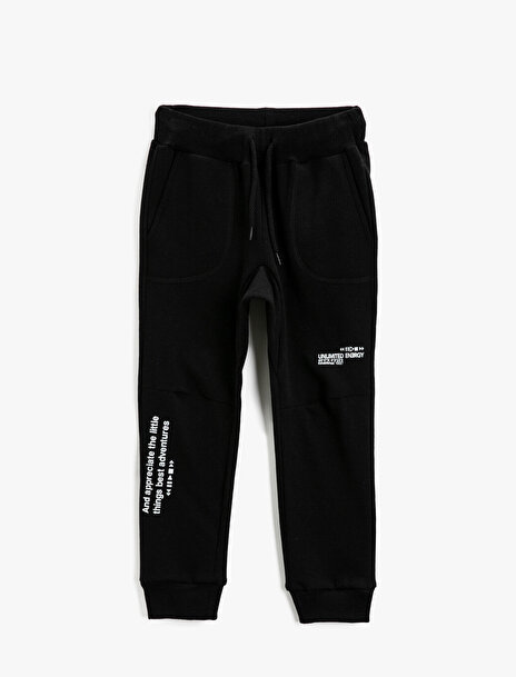 Koton Erkek Çocuk Belden Bağlamalı Baskılı Eşofman Altı Pamuklu