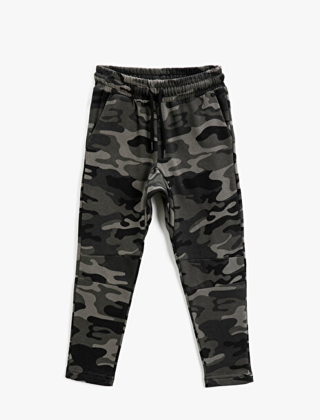 Koton Erkek Çocuk Kamuflaj Desenli Eşofman Altı Pamuklu