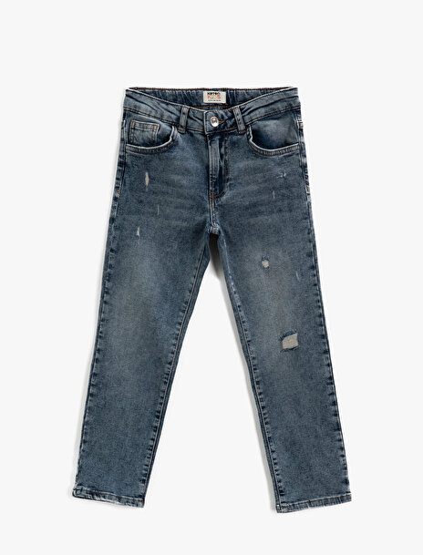 Koton Erkek Çocuk Yırtık Kot Pantolon