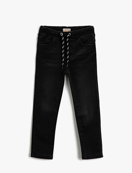 Koton Erkek Çocuk Belden Bağlamalı Slim Fit Kot Pantolon