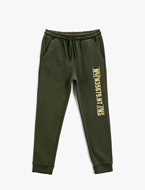 Koton Erkek Çocuk Baskılı Belden Bağlamalı Jogger Eşofman Altı