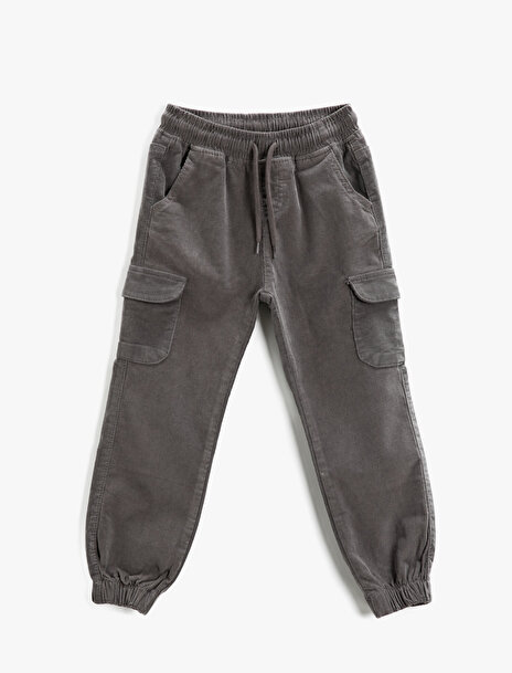 Koton Erkek Çocuk Fitilli Kadife Kargo Jogger Pantolon Pamuklu Koton Erkek Çocuk Fitilli Kadife Kargo Jogger Pantolon Pamuklu