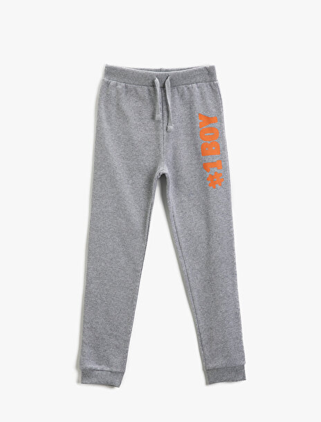 Koton Erkek Çocuk Belden Bağlamalı Baskılı Jogger Eşofman Altı