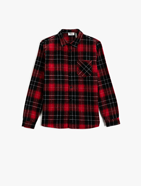 Koton Erkek Çocuk Ekoseli Gömlek Uzun Kollu
