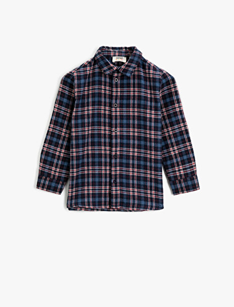 Koton Erkek Çocuk Kareli Gömlek Klasik Yaka Uzun Kollu Koton Erkek Çocuk Kareli Gömlek Klasik Yaka Uzun Kollu