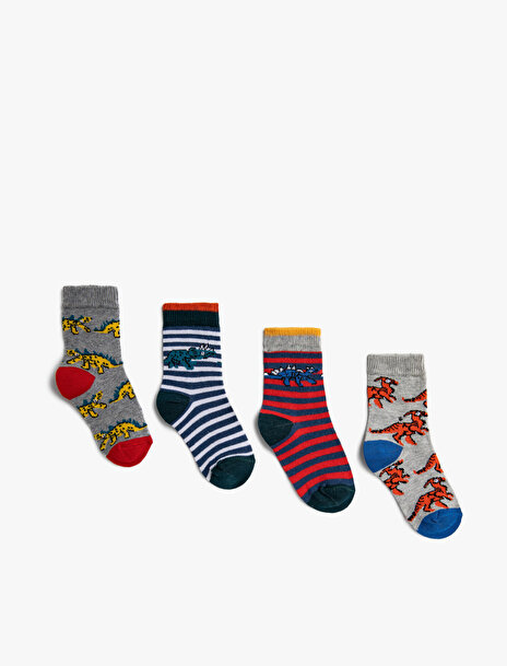 Koton Erkek Çocuk Erkek Çocuk Desenli Soket Çorap Seti 4'lü
