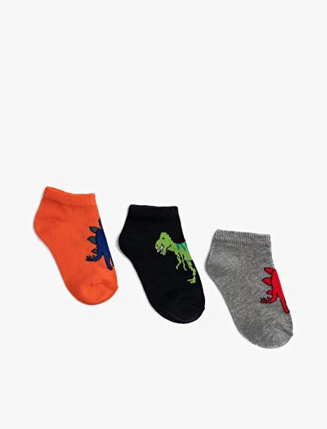 Koton Erkek Çocuk Erkek Çocuk 3'lü Çorap Seti Dinozor Desenli Koton Erkek Çocuk Erkek Çocuk 3'lü Çorap Seti Dinozor Desenli
