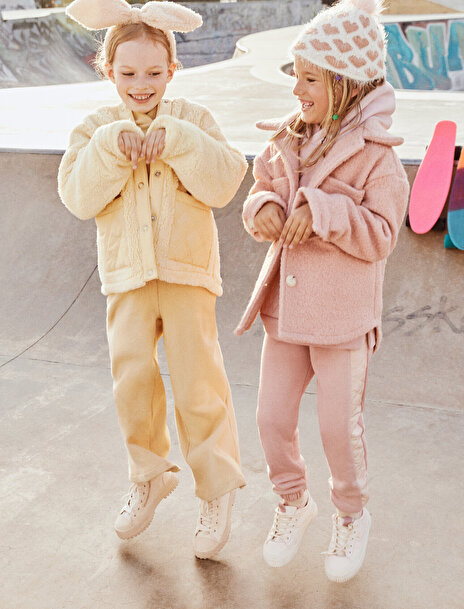 Koton Kız Çocuk Dokulu Gömlek Ceket