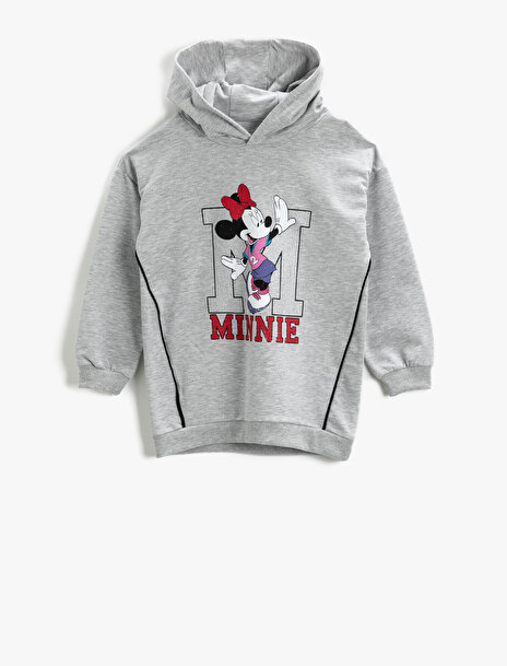 Koton Kız Çocuk Minnie Mouse Lisanslı Baskılı Kapşonlu Sweatshirt Pamuklu Koton Kız Çocuk Minnie Mouse Lisanslı Baskılı Kapşonlu Sweatshirt Pamuklu