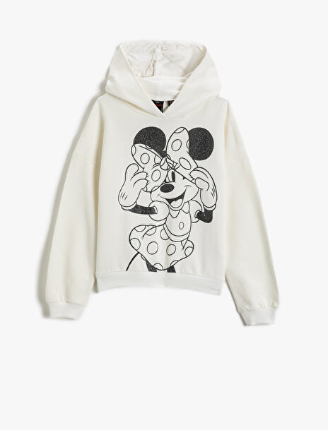 Koton Kız Çocuk Minnie Mouse Lisanslı Baskılı Kapüşonlu Sweatshirt Pamuklu Koton Kız Çocuk Minnie Mouse Lisanslı Baskılı Kapüşonlu Sweatshirt Pamuklu