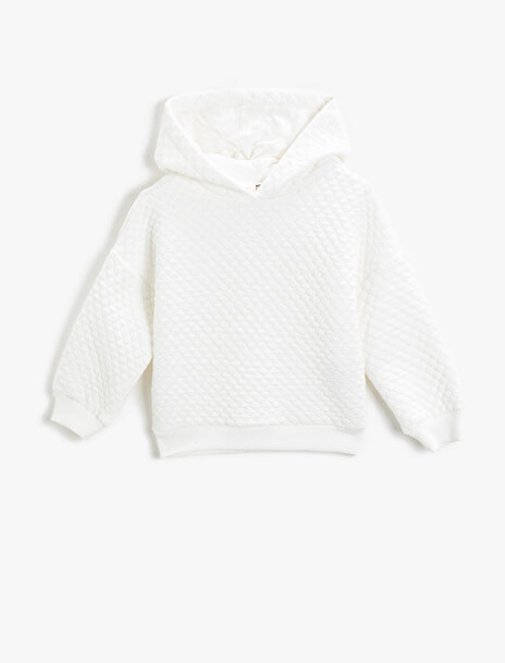 Koton Kız Çocuk Kapitone Kapşonlu Sweatshirt Oversize Uzun Kollu Koton Kız Çocuk Kapitone Kapşonlu Sweatshirt Oversize Uzun Kollu
