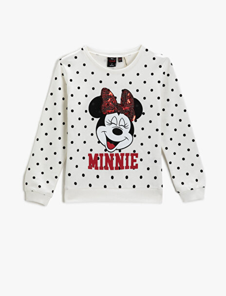 Koton Kız Çocuk Disney Lisanslı Sweatshirt Uzun Kollu Bisiklet Yaka