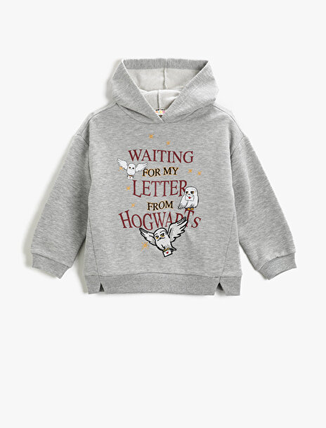 Koton Kız Çocuk Harry Potter Lisanslı Baskılı Kapşonlu Sweatshirt