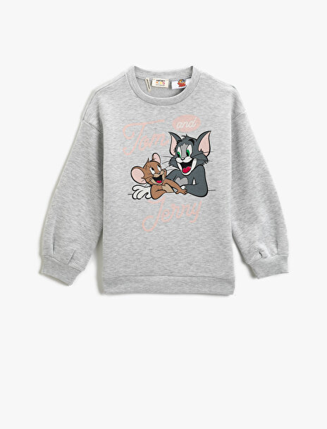 Koton Kız Çocuk Warner Bros Lisanslı Baskılı Bisiklet Yaka Sweatshirt