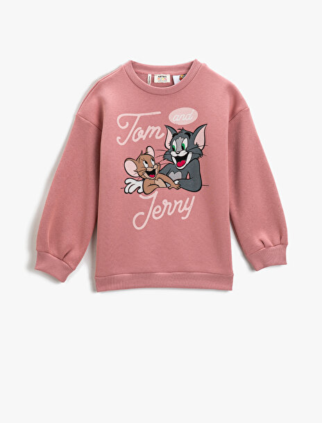 Koton Kız Çocuk Warner Bros Lisanslı Baskılı Bisiklet Yaka Sweatshirt