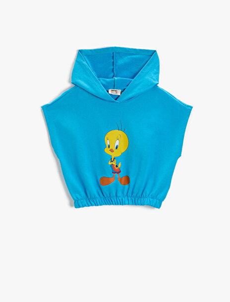 Koton Kız Çocuk Tweety Lisanslı Baskılı Kolsuz Pamuklu Kapüşonlu Sweatshirt Koton Kız Çocuk Tweety Lisanslı Baskılı Kolsuz Pamuklu Kapüşonlu Sweatshirt