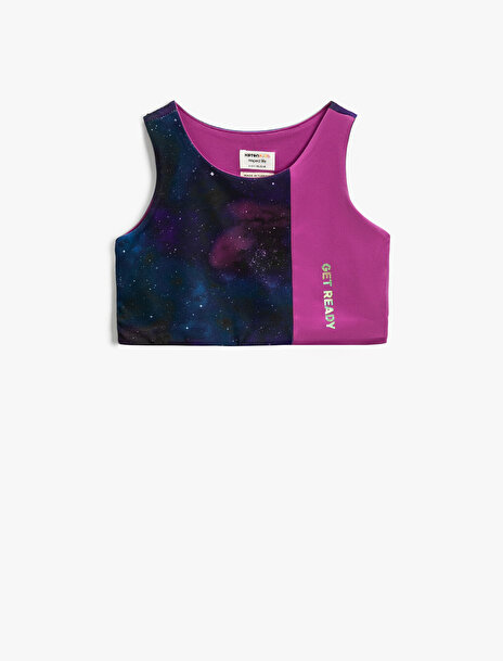 Koton Kız Çocuk Halter Yaka Baskılı Spor Atlet