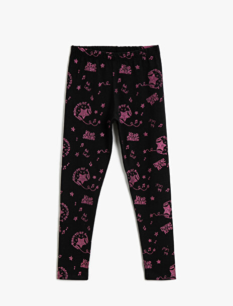 Koton Kız Çocuk Yıldız Baskılı Tayt Pamuklu