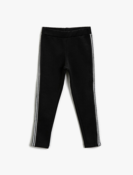 Koton Kız Çocuk Çizgili Beli Lastikli Tayt Kız Çocuk